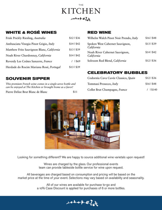 The Kitchen - The Kitchen's Beverage Menu - Page 1