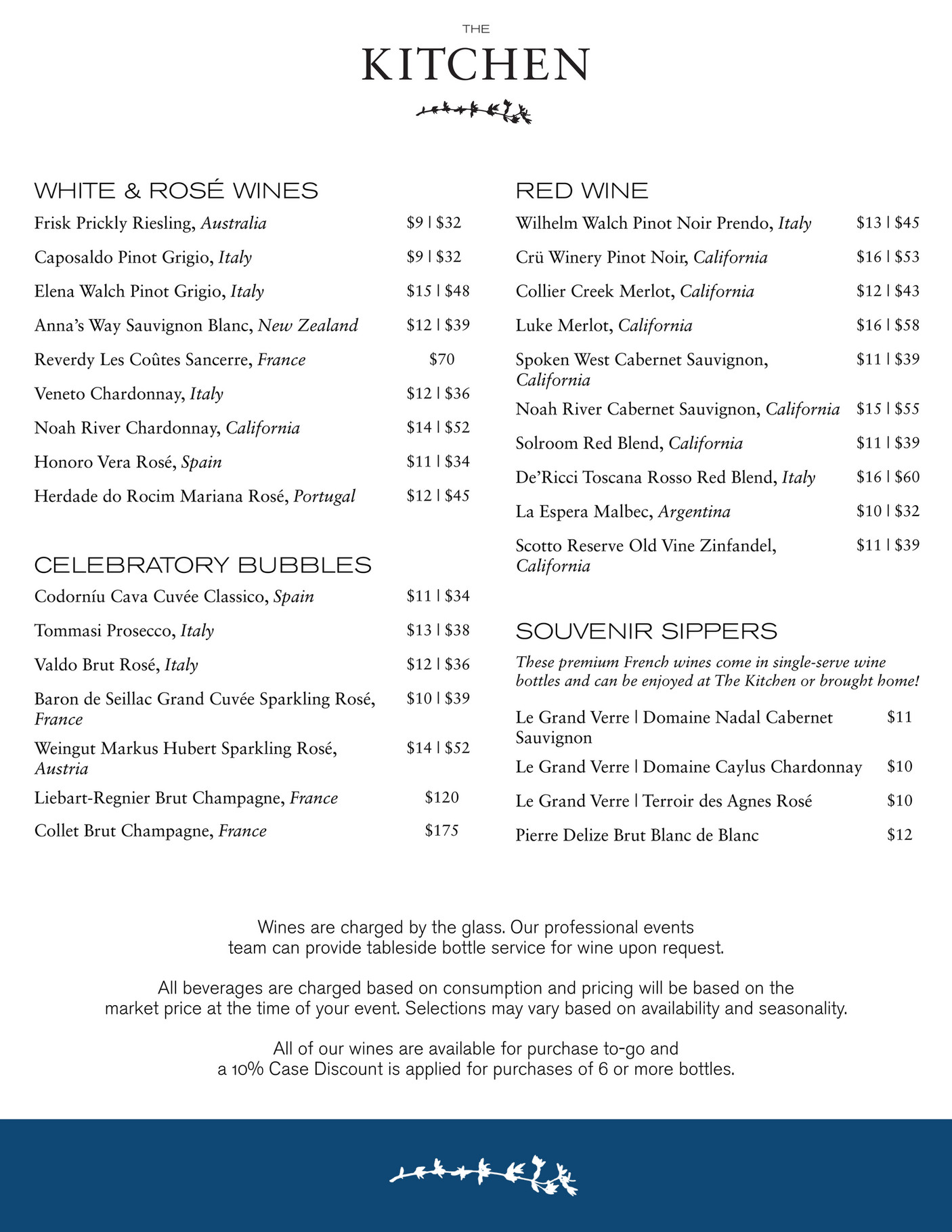 The Kitchen - The Kitchen's Beverage Menu - Page 1