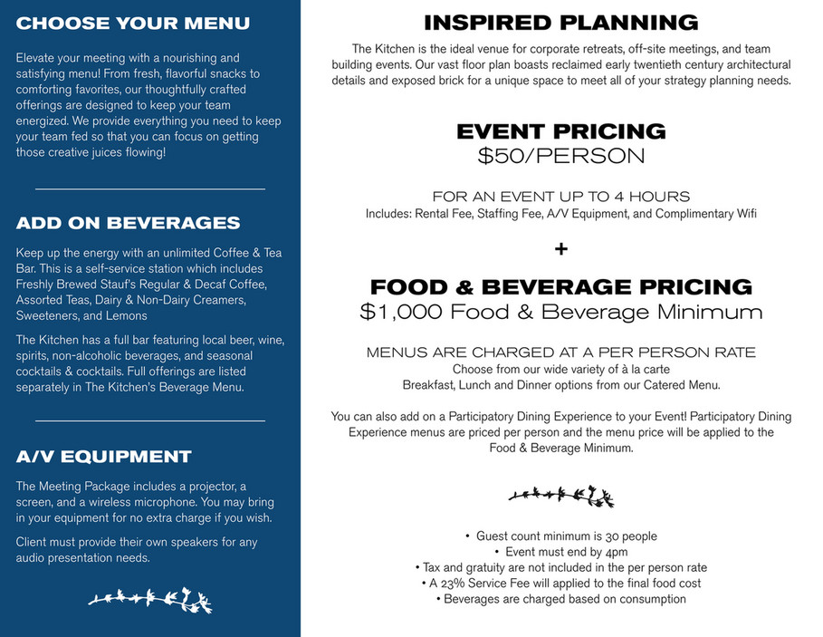 The Kitchen - Meeting Package at The Kitchen - Page 2