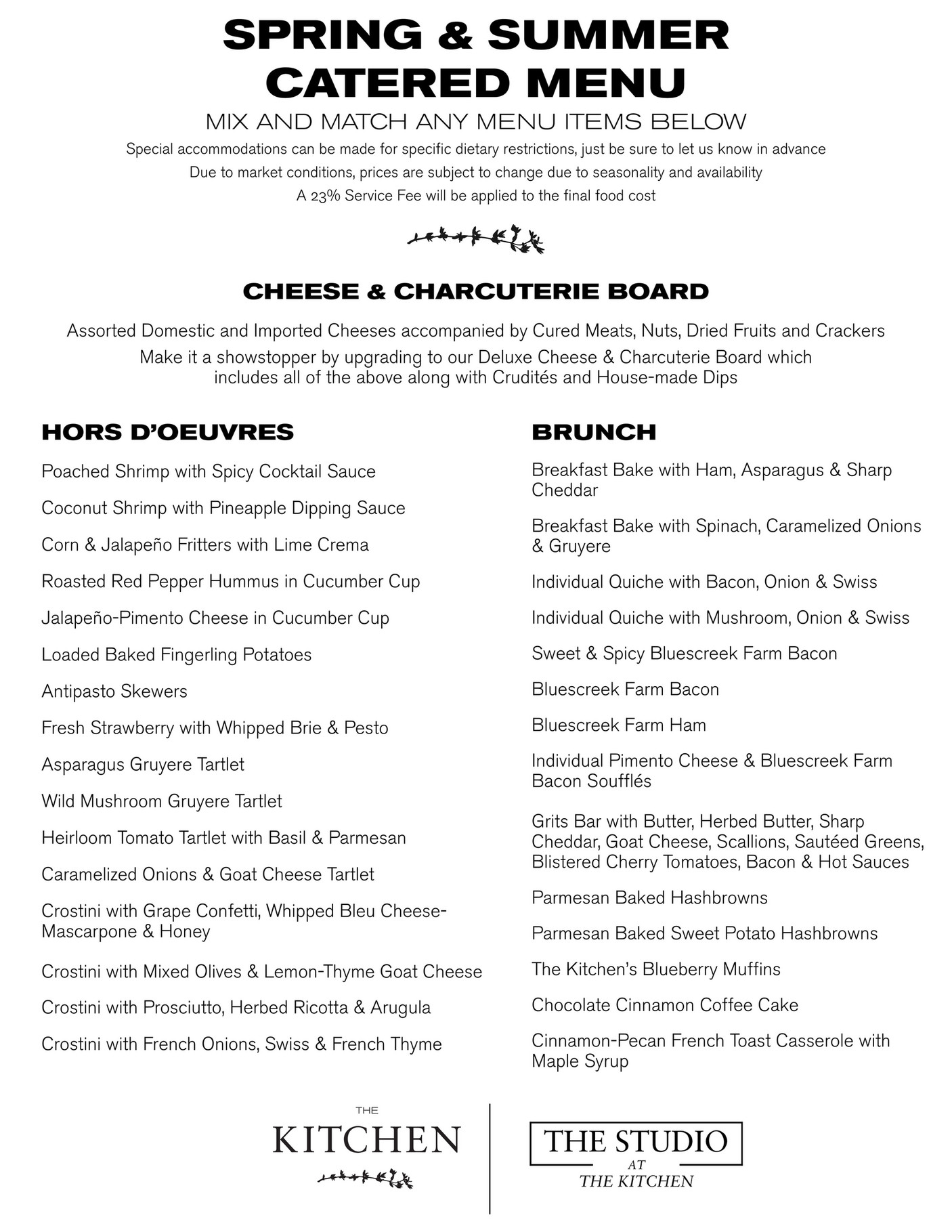 The Kitchen - Spring:Summer Catered Menu - Page 2-3