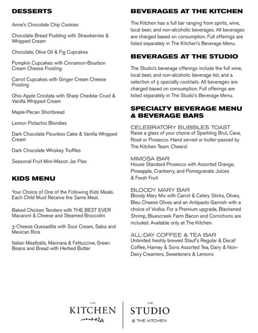 The Kitchen - Fall/Winter Catered Menu - Page 4-5