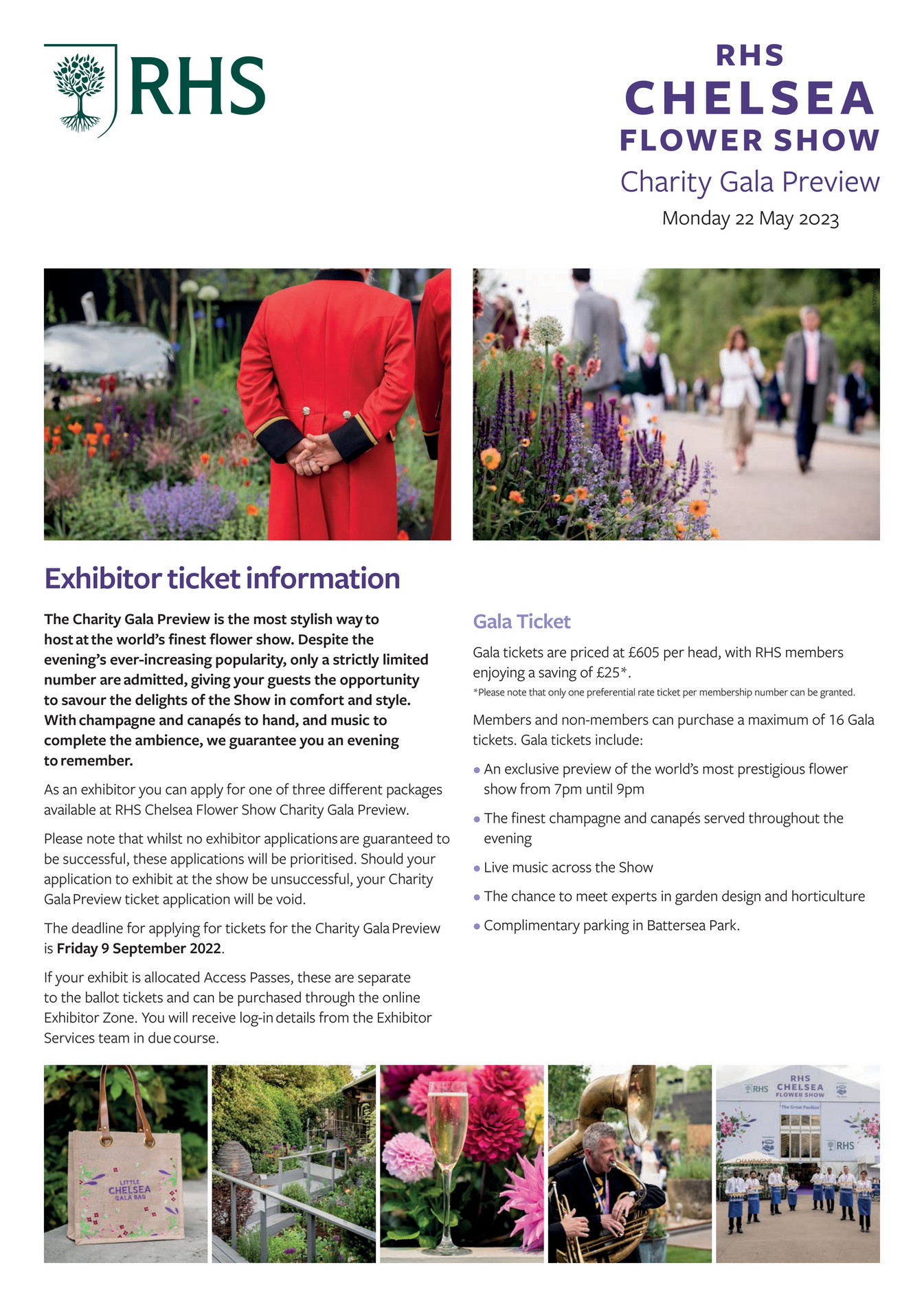 RHS - RHS Chelsea Flower Show Charity Gala Preview 2023 Exhibitor ...