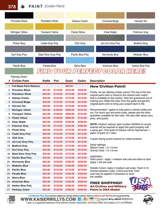 My publications - 2026 Kaiser Willys Jeep Parts Catalog - Page 380-381