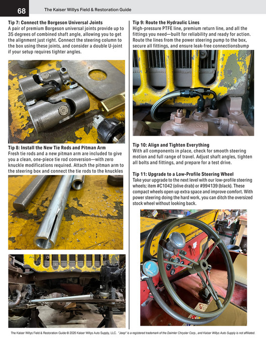 My publications - 2026 Kaiser Willys Jeep Parts Catalog - Page 68-69