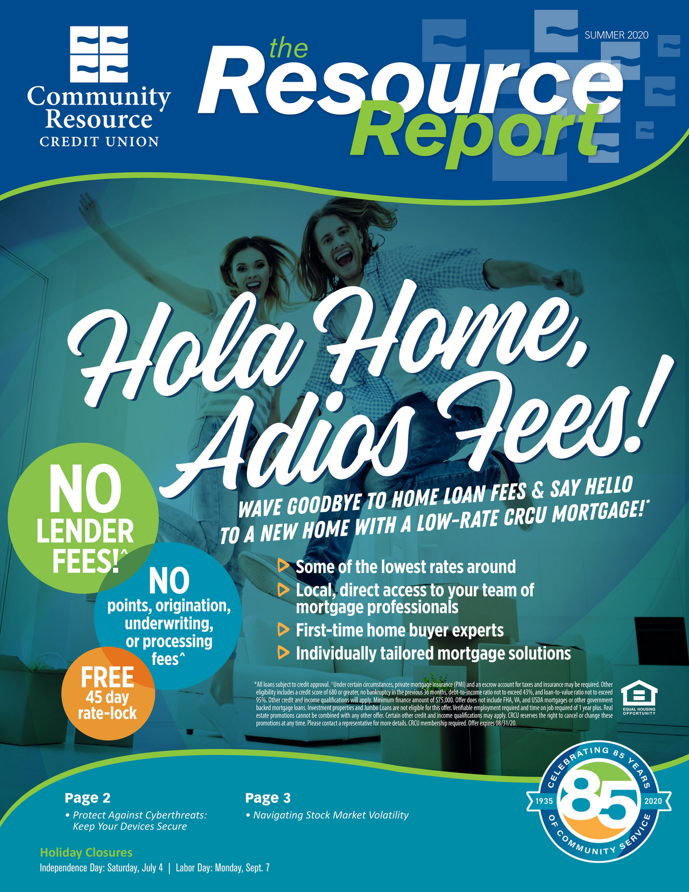 Community Resource Credit Union - CRCU Resource Report Summer 2020 - Page 1
