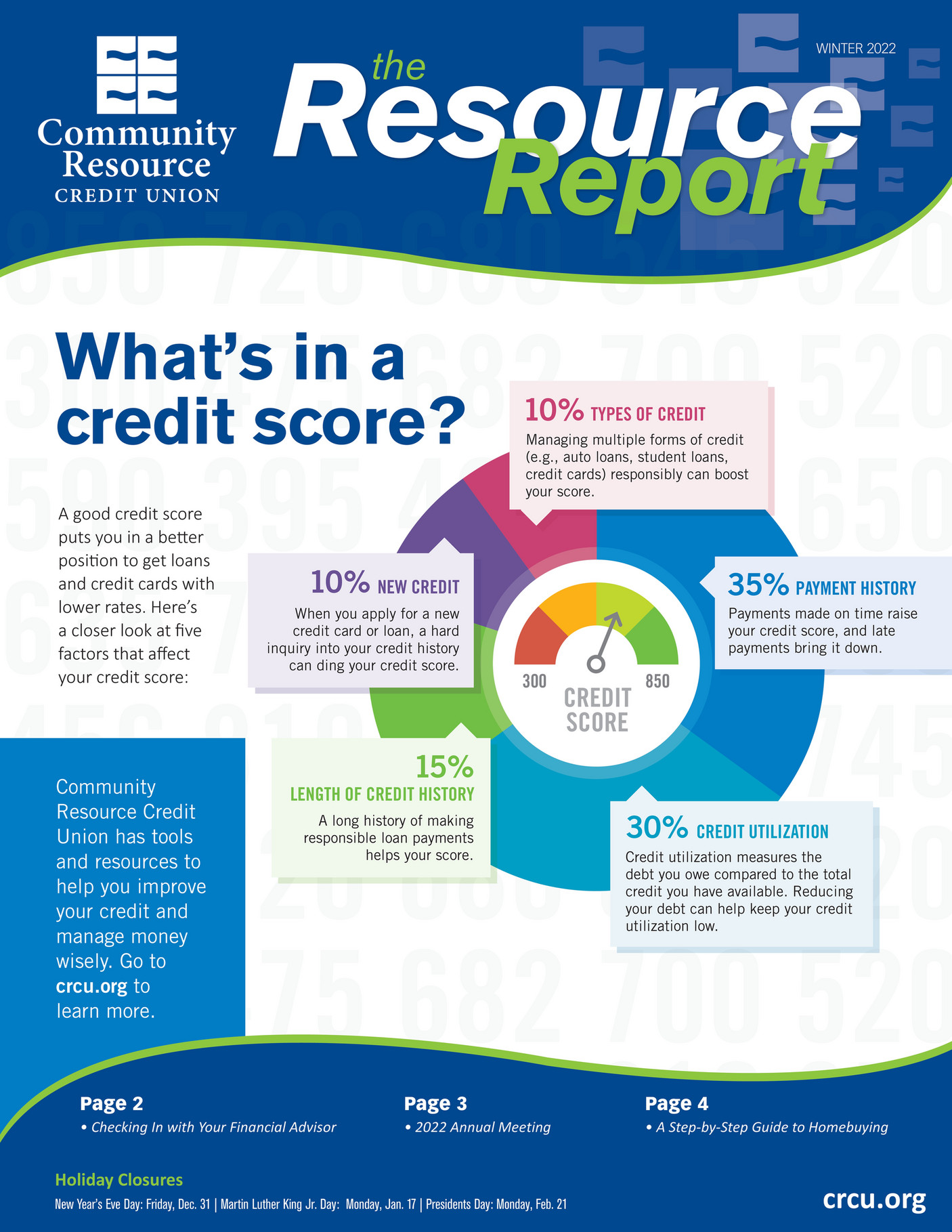 Community Resource Credit Union - 2022 Winter CRCU Resource Report - Page 1