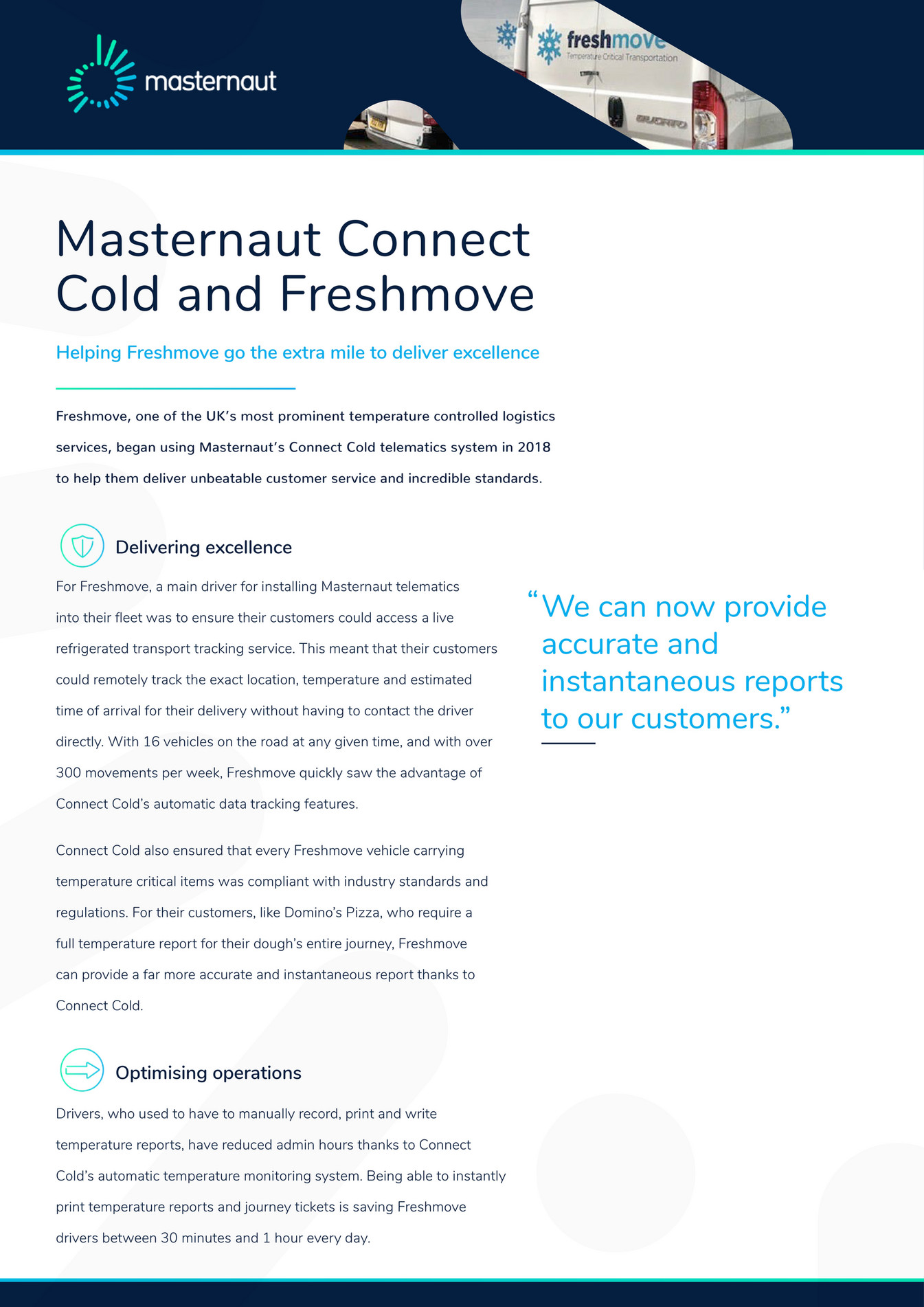 Digital Radish - masternaut connect cold and freshmove - Page 1