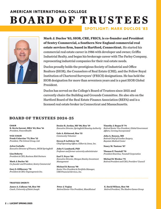 American International College - 0 Lucent Spring 2025 - Page 1