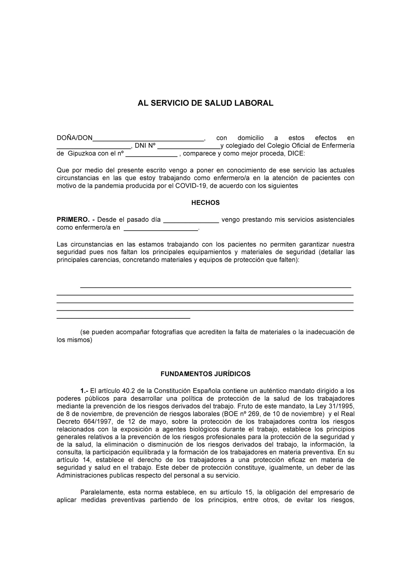 Cr Comunicación Modelo Denuncia Inspeccion Página 1 Created With