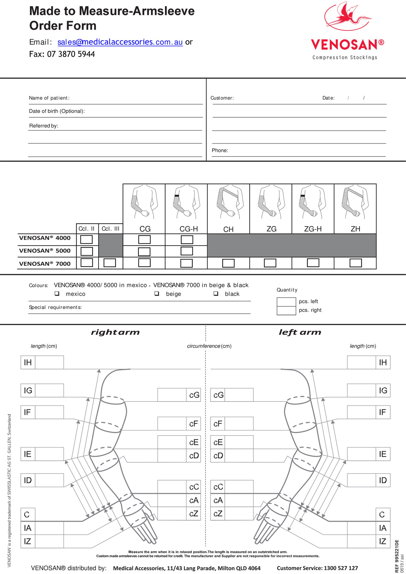 Independence Australia - Venosan Custom order form_arms_270520 - Page 1