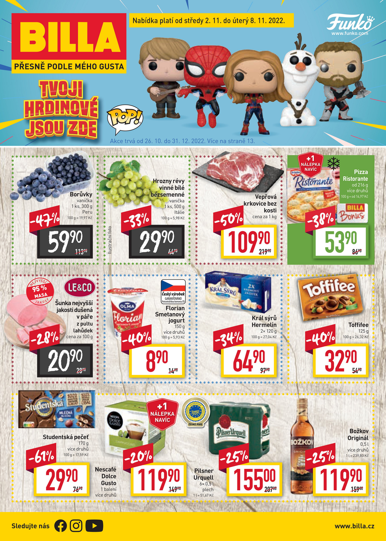 BILLA.cz - Velký leták od středy 2. 11. do úterý 8. 11. 2022 - Stana 2-3