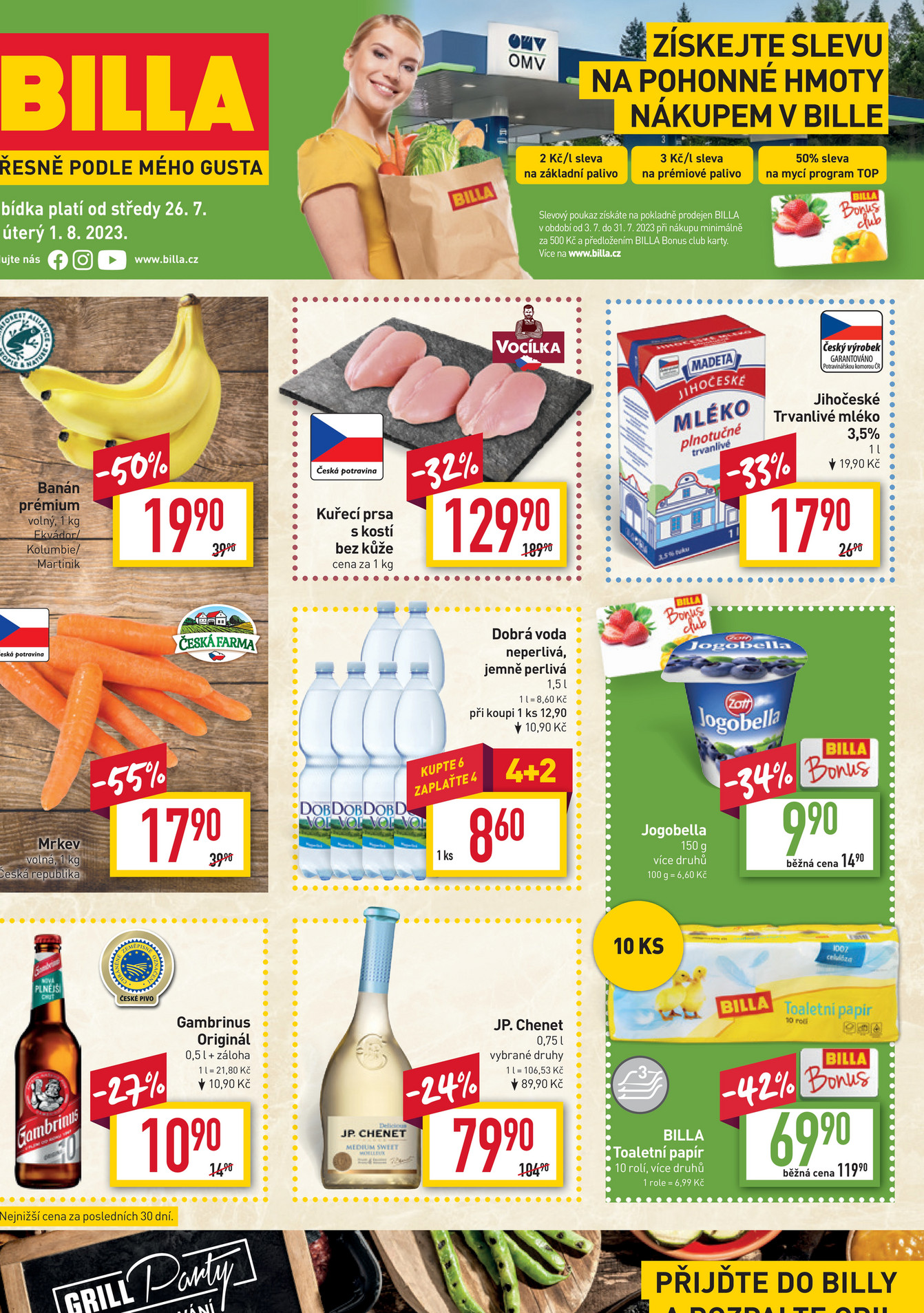 BILLA.cz - Velký leták od středy 26. 7. do úterý 1. 8. 2023 - Strana 1