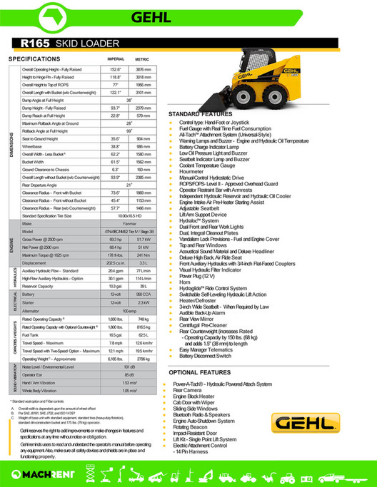 MACHRENT - Ficha de Características_GEHL R165 - Página 4-5