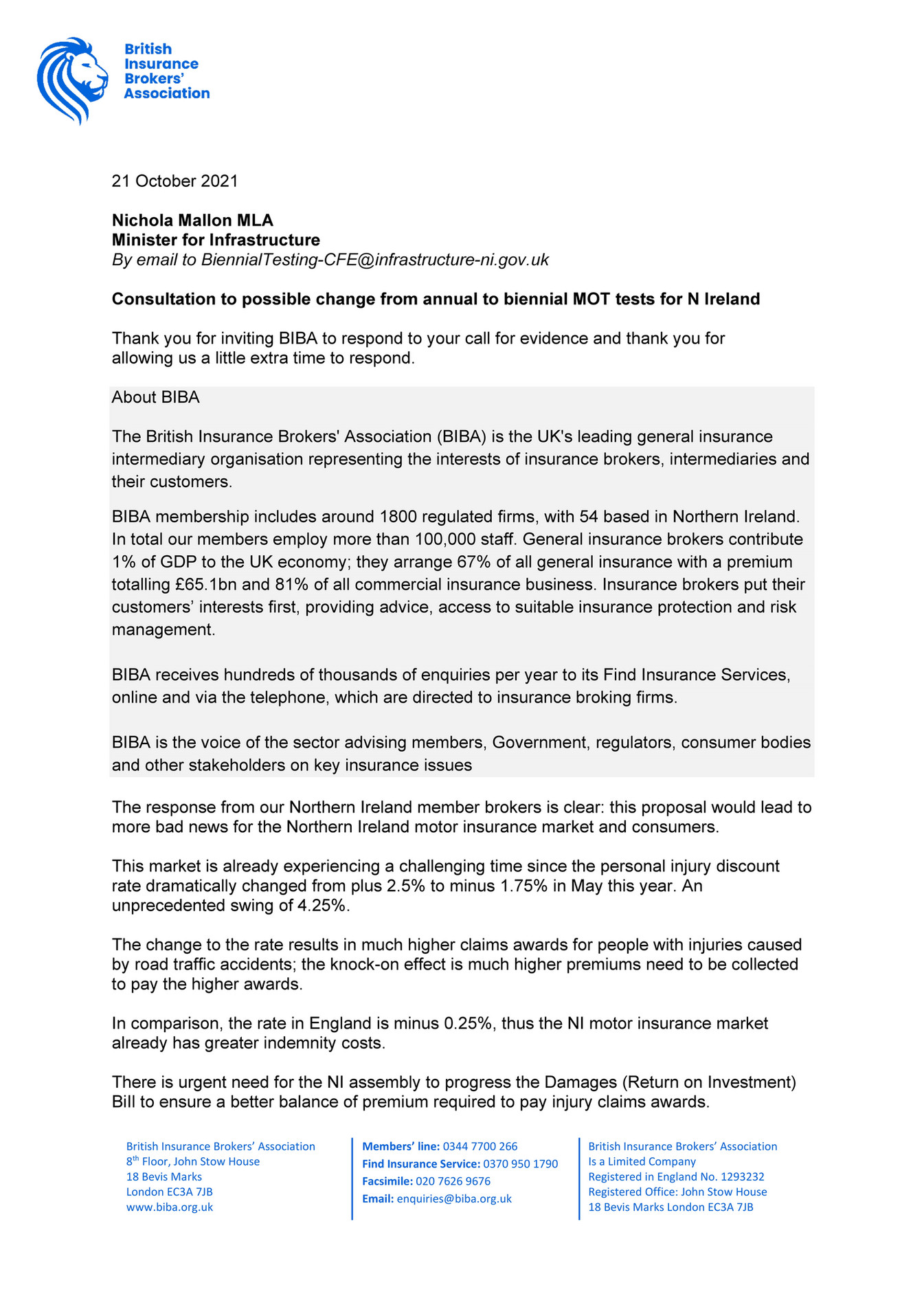 BIBA - BIBA responds to possible change from annual to biennial MOT ...