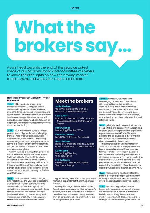 BIBA - BIBA The Broker Magazine November 2024 - Page 20-21