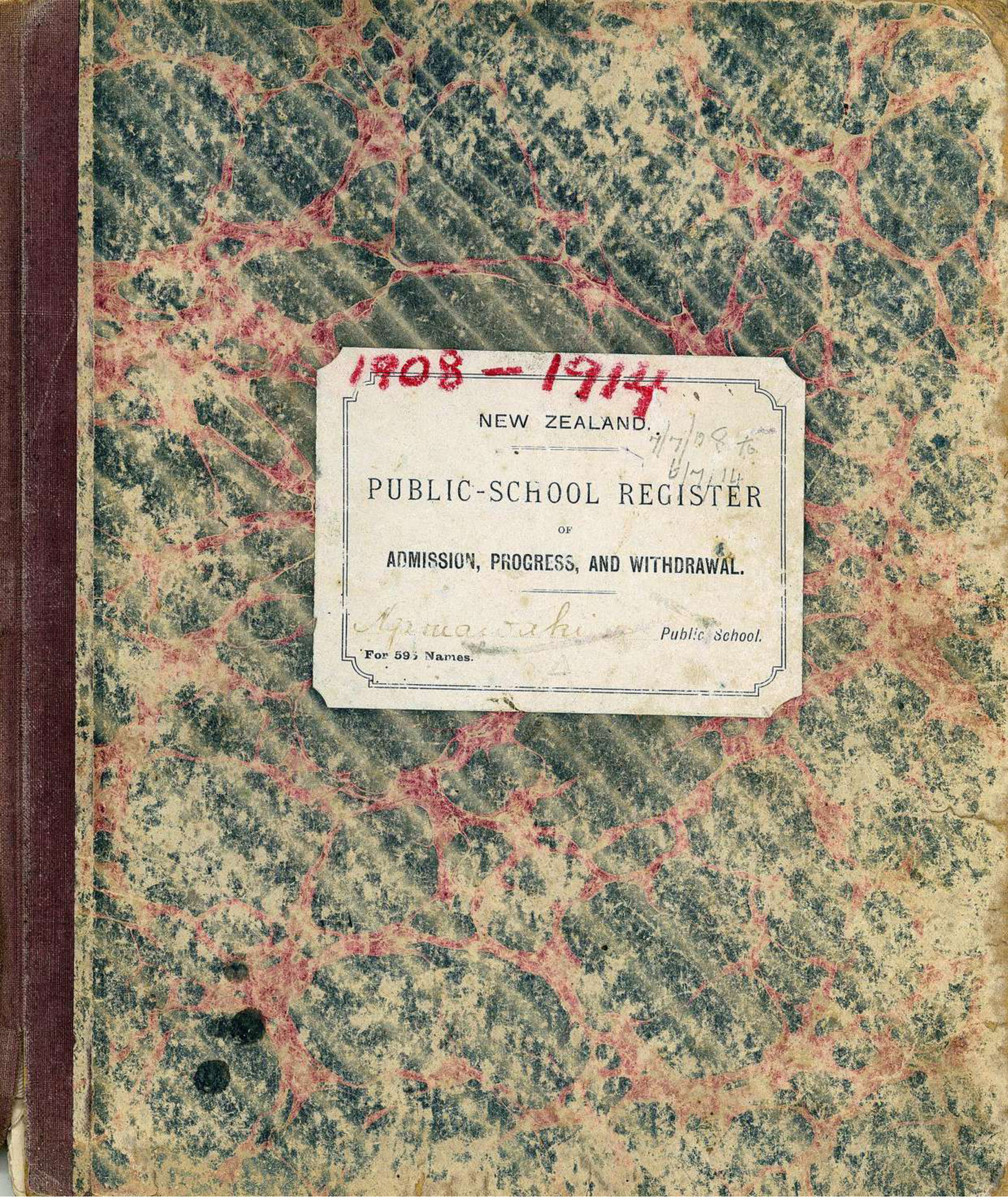 1908-1914 Ngaruawahia Primary School Register - Page 1 - Created with ...