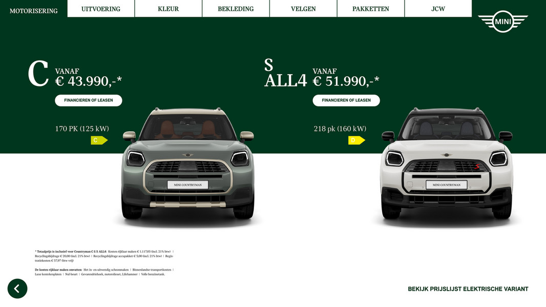 Mini Prijslijst Mini Countryman U25 Desktop Pagina 3