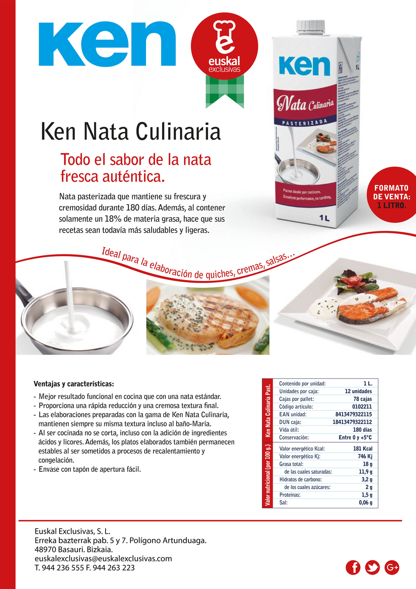EUSKAL EXCLUSIVAS, S. L. - ken nata culinaria - Página 1 - Created with ...