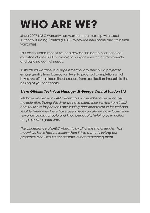 LABC Warranty - L&Q's guide to LABC Warranty - Page 4-5