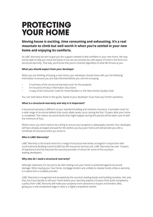LABC Warranty - LABC Warranty Showhome brochure - Page 4-5