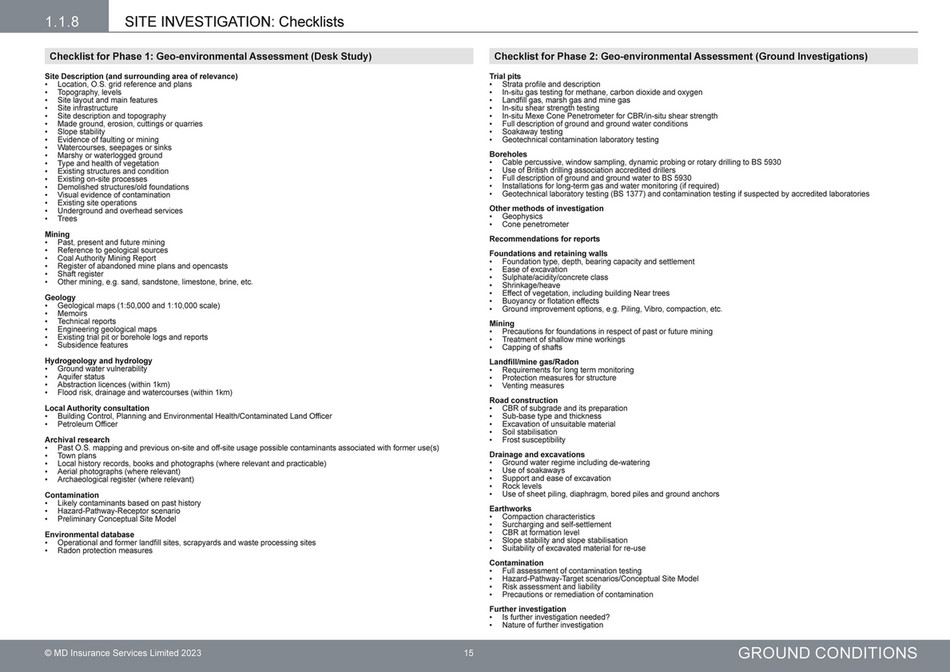 LABC Warranty - Technical Manual V11 Section 1 Ground Conditions - Page 12