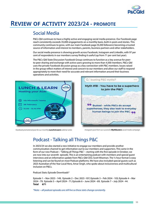 P&Cs Qld - QCPCA/P&Cs Qld Annual Report 2023/24 - Page 10-11 - Created with Publitas.com