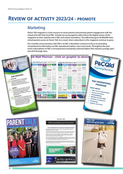 P&Cs Qld - QCPCA/P&Cs Qld Annual Report 2023/24 - Page 12-13 - Created with Publitas.com