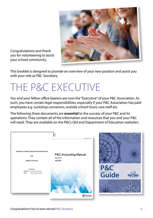 P&Cs Qld - Secretary booklet 2019 - Page 2-3 - Created with Publitas.com