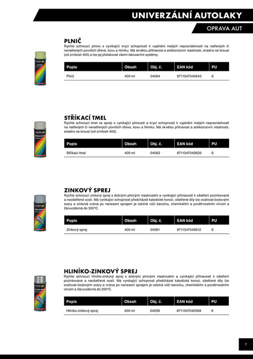 MoTip Automotive Catalogue CZ - Page 6-7