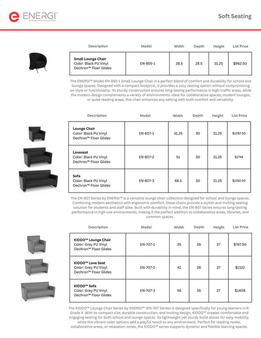 ENERGI™ Dealer Price List & Product Guide - Page 2-3
