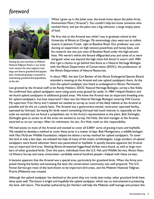 Illinois Audubon Society - Birds of Midewin - Page 2-3