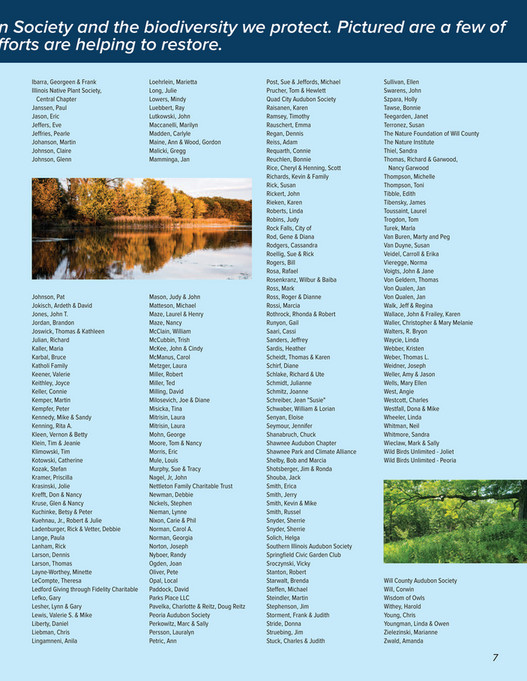 Illinois Audubon Society - FY25 Annual Report - Page 4-5