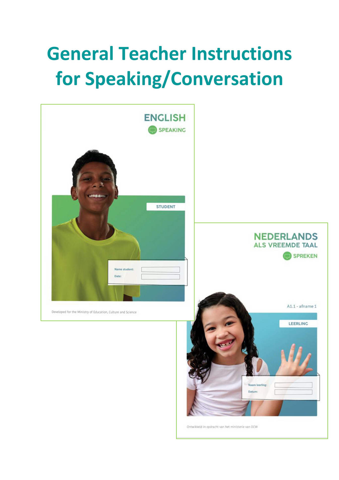 Bureau ICE - General Teacher Instructions Speaking EN - Pagina 2-3