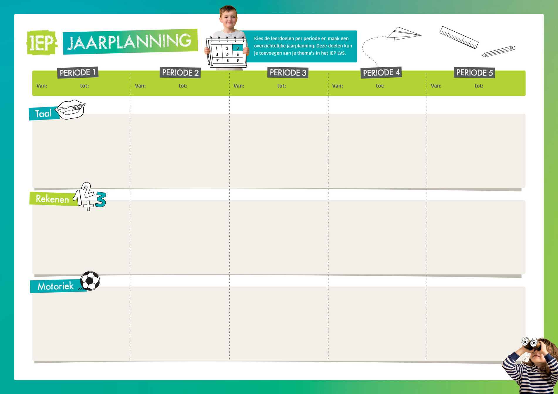 Bureau ICE - IEP | Jaarplanning leerjaar 1 en 2 - Themaplanner - Pagina 1