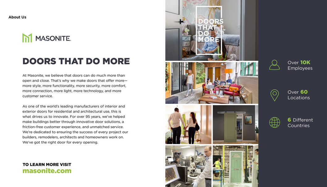 Masonite International - ABOUT MASONITE - Page 1