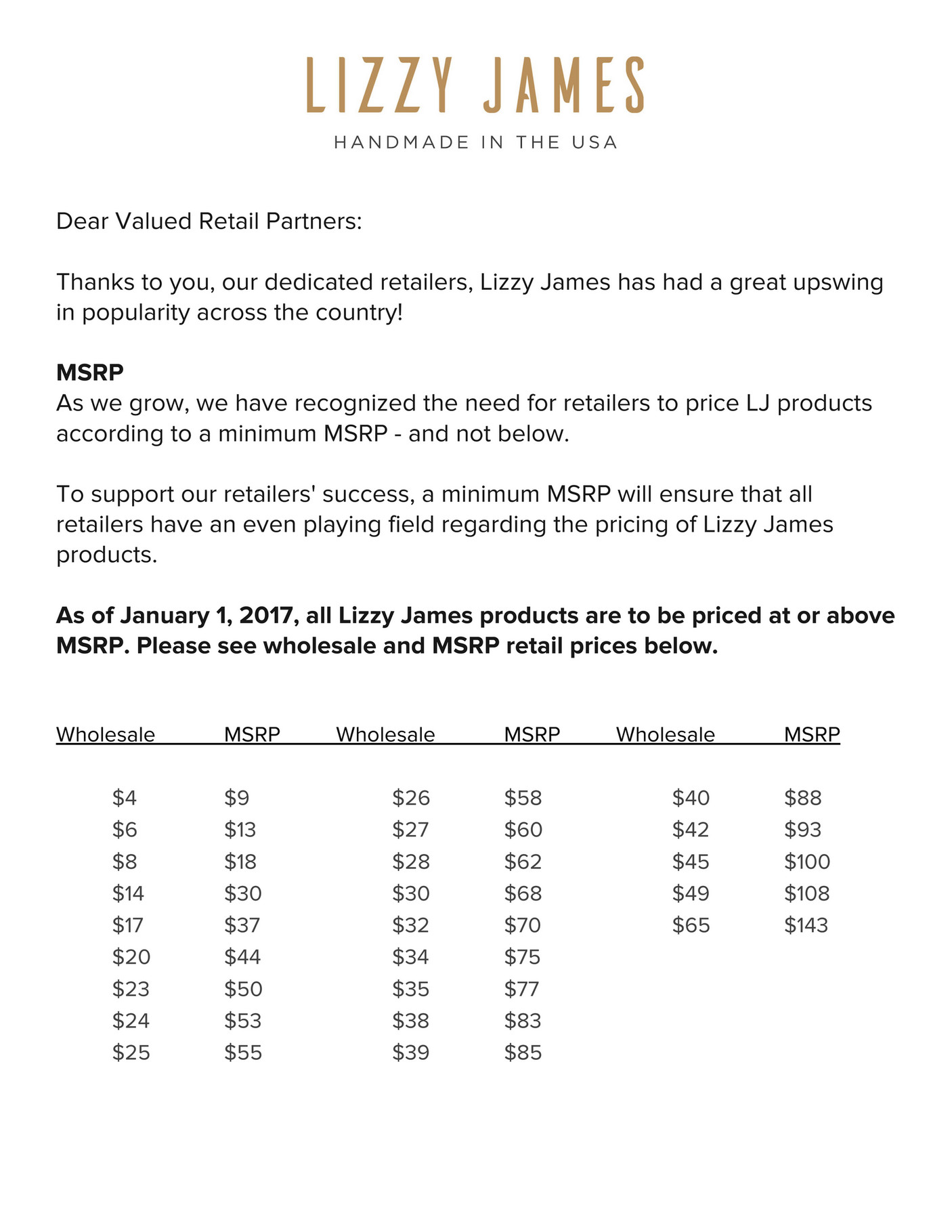 Lizzy James - MSRP Announcement - Page 1 - Created with Publitas.com