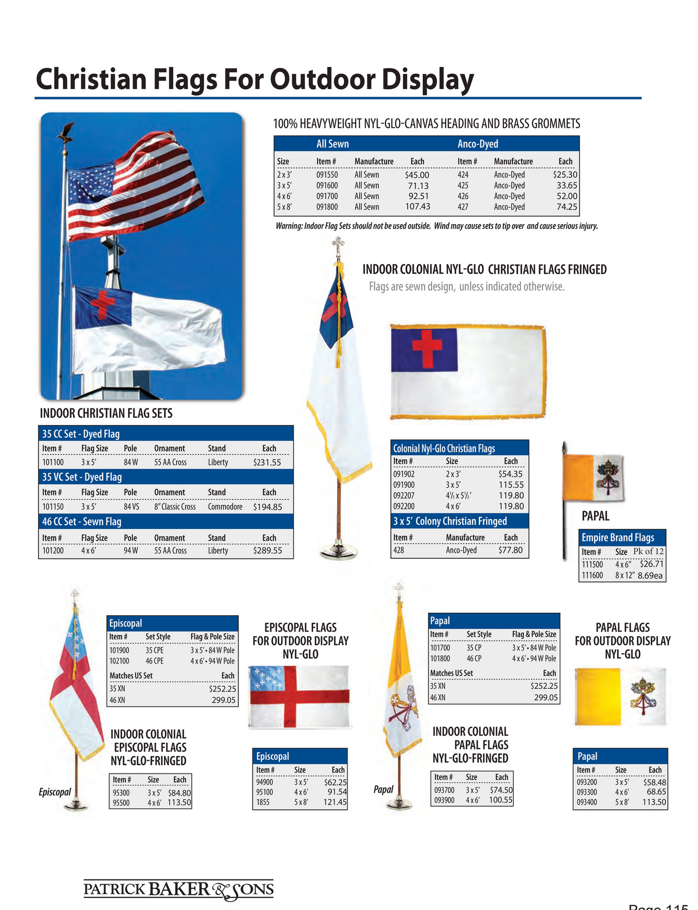 Patrick Baker & Sons, Inc - PATRICK BAKER AND SONS FLAGS AND COLLECTION ...