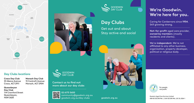 Goodwin Day Club pamphlet - Page 1