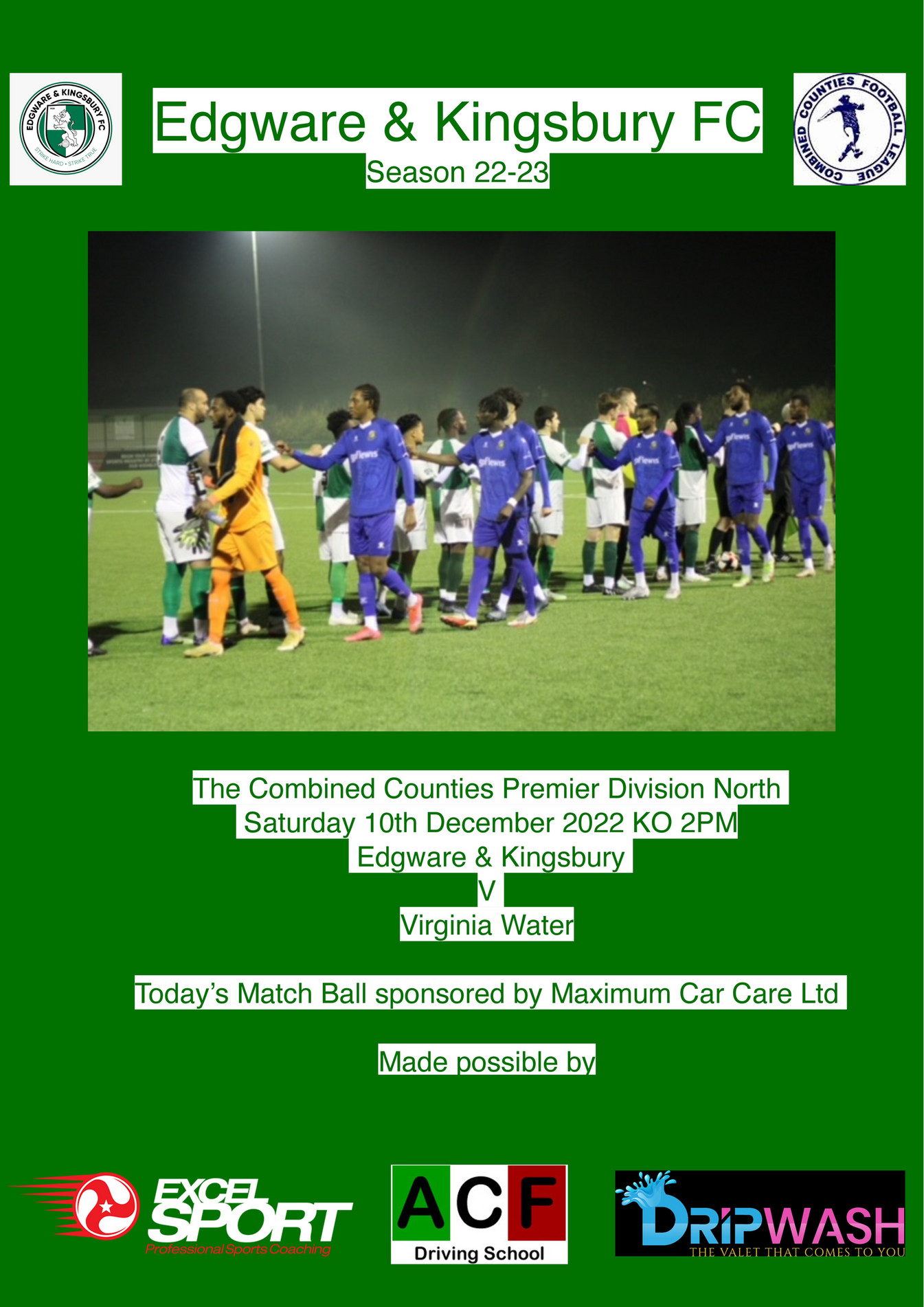 Edgware Town FC - ETFC Prog_Virginia Water - Page 1