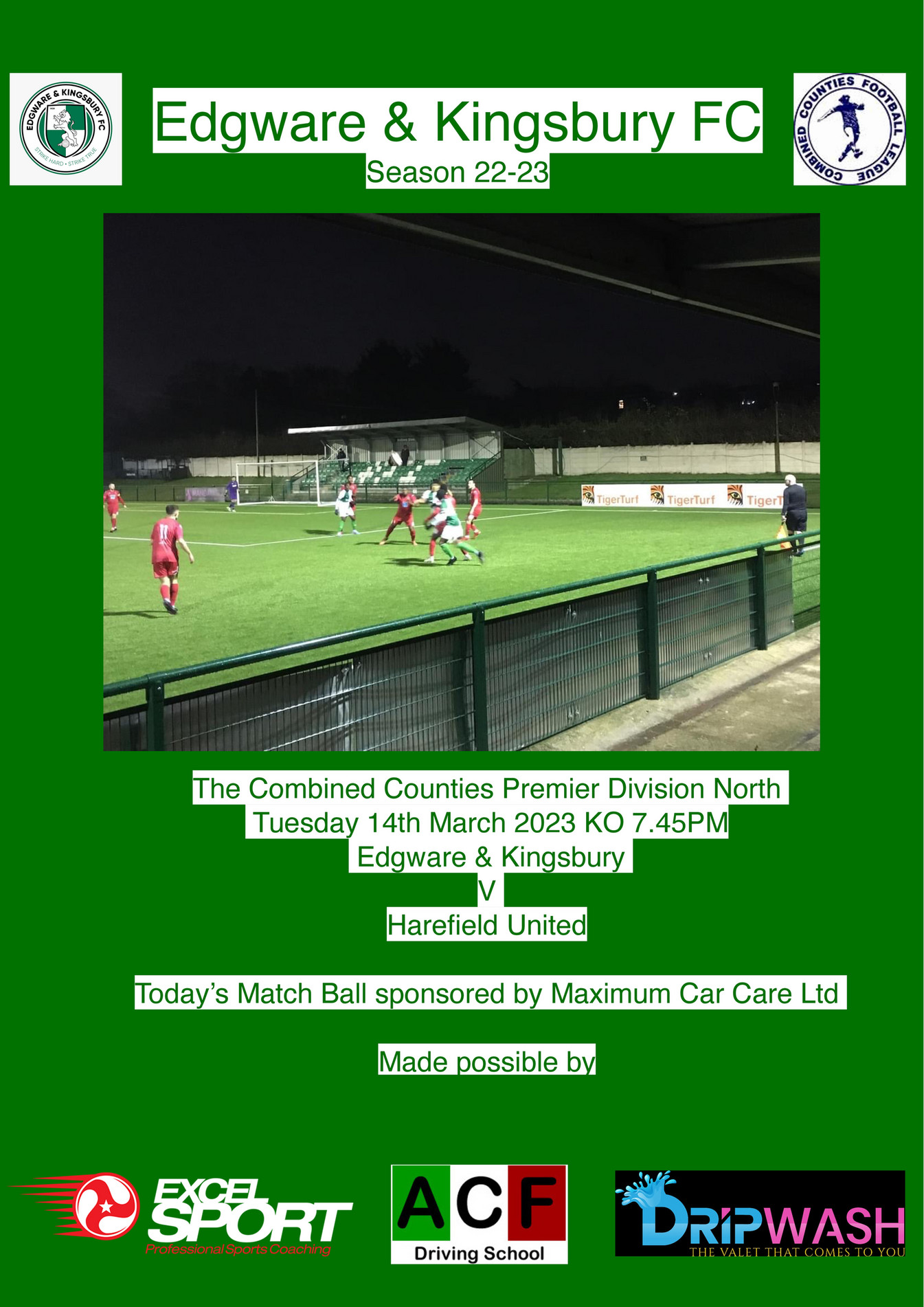Edgware Town FC - ETFC Prog_Harefield United - Page 2-3