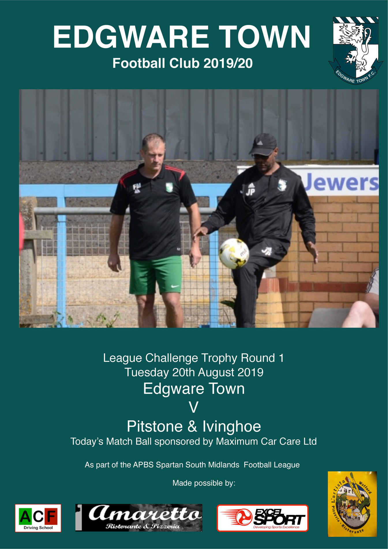 Edgware Town FC - Prog Pitstone & Ivinghoe - Page 2-3