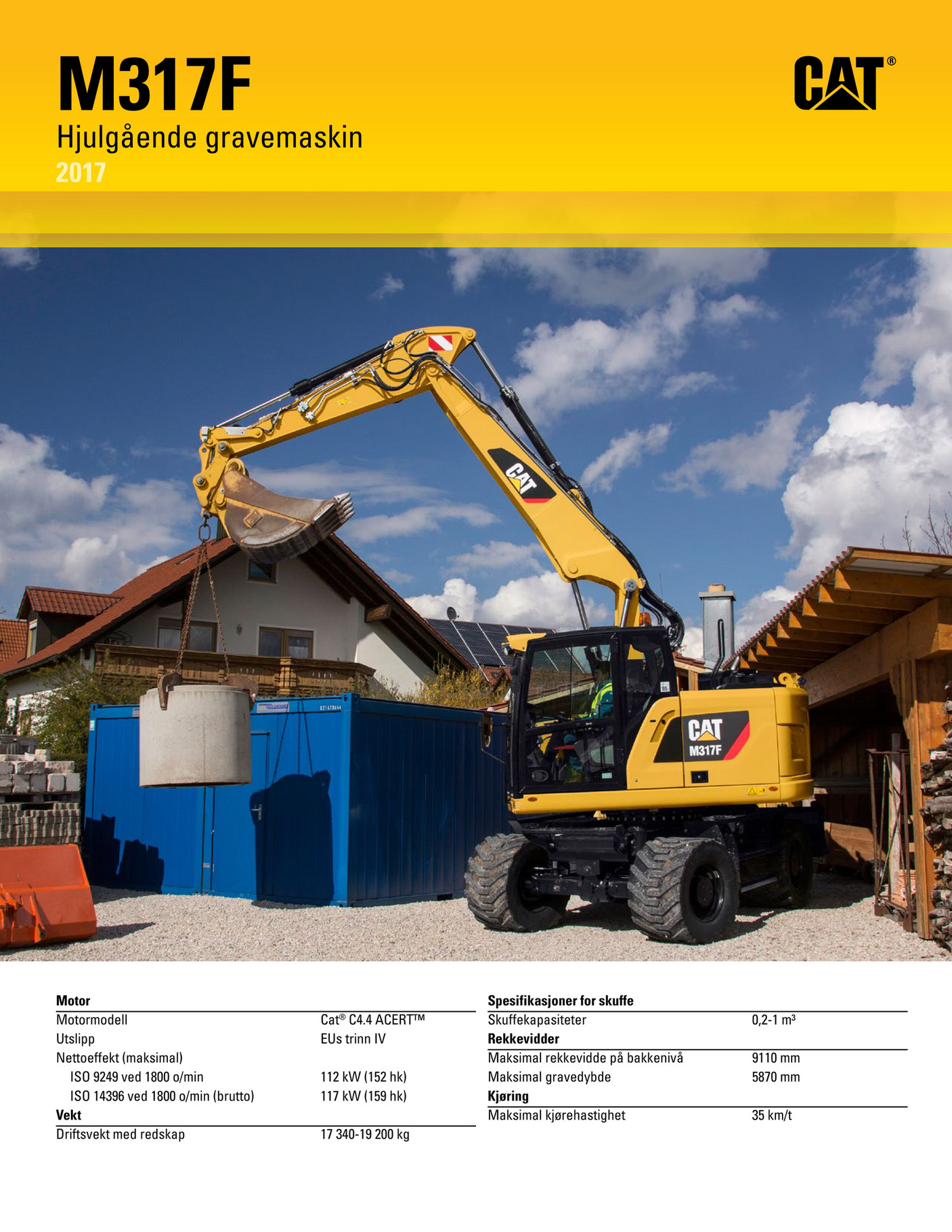 pon-cat - ANHQ7928-00 2017 M317F Wheeled Excavator - Large Specalog ...