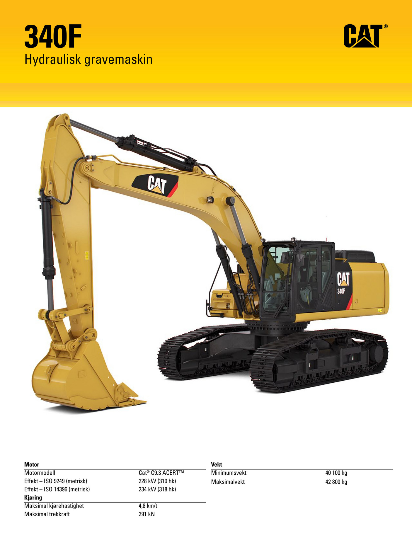 pon-cat - ANHQ7518-00 340F Hydraulic Excavator - Medium Specalog ...