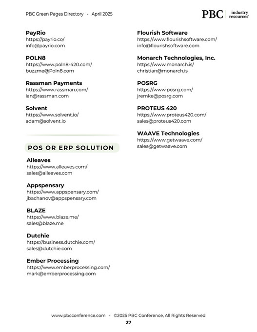 PBC Conference - PBC Green Pages Directory - Page 26-27