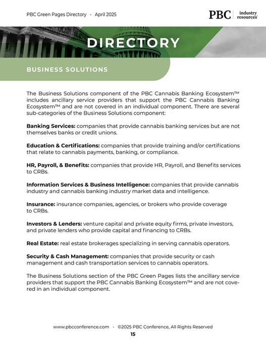 PBC Conference - PBC Green Pages Directory - Page 14-15