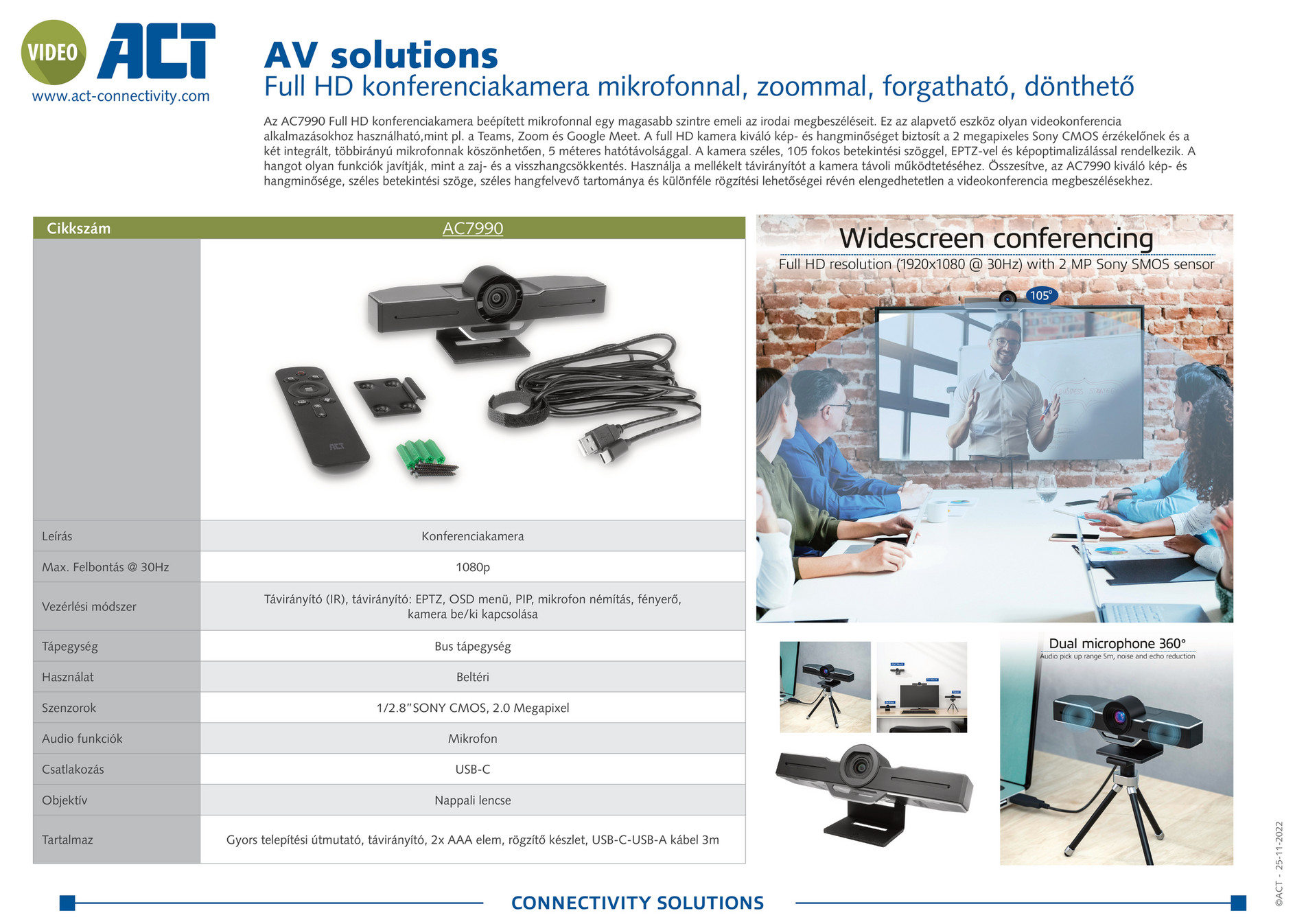 ACT - AV Solutions - Full HD konferenciakamera - Page 1