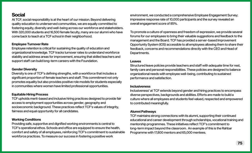 The Citizens Foundation - TCF Annual Report 2025 - Page 76