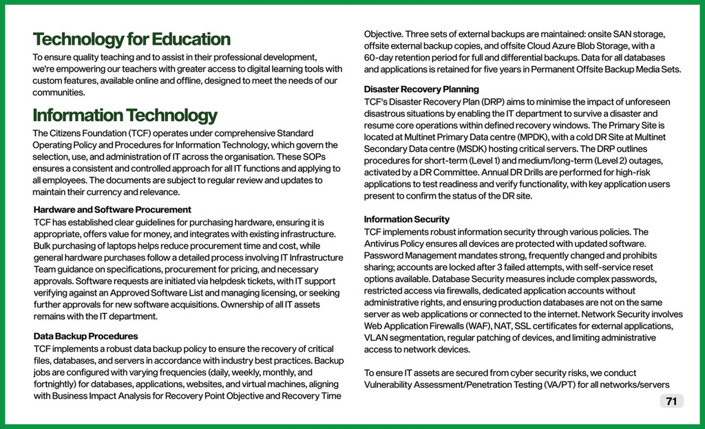 The Citizens Foundation - TCF Annual Report 2025 - Page 72