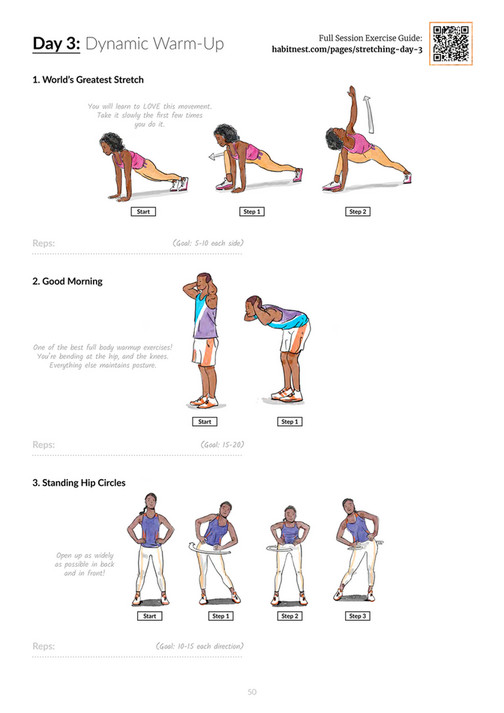 Habit Nest Journal Previews - The Stretching Sidekick Preview - Page 28-29