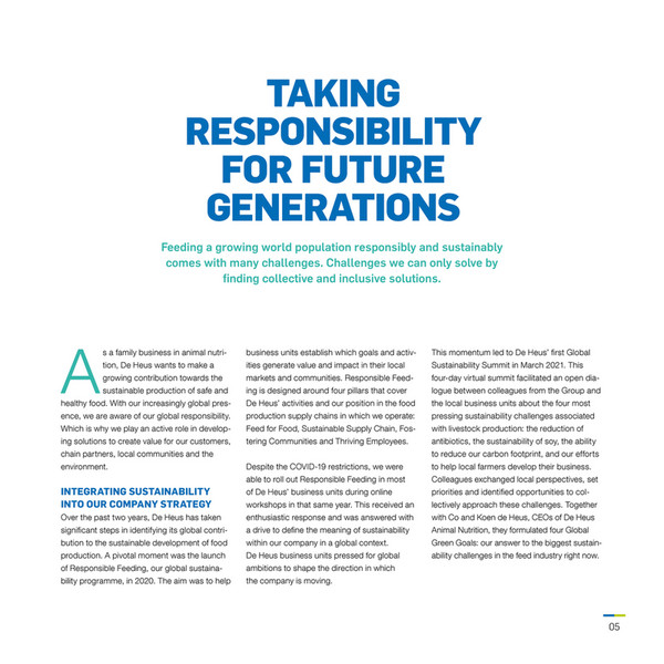 De Heus - GL 2022 - FEED. Responsible Feeding Magazine - Page 4-5